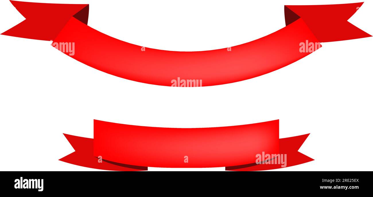 Two red creative bands illustration Stock Vector Image & Art - Alamy