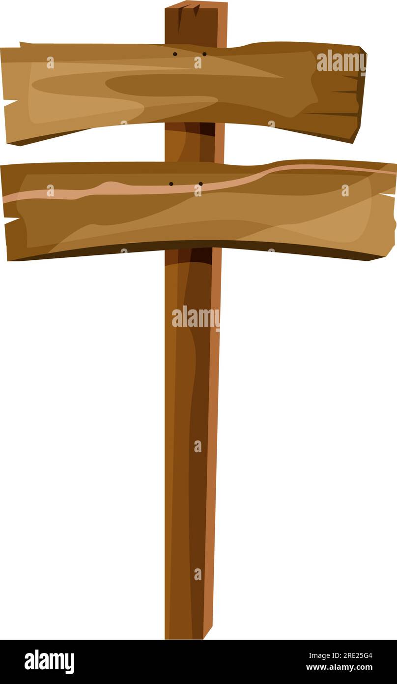 Double wooden signboard illustration Stock Vector Image & Art - Alamy