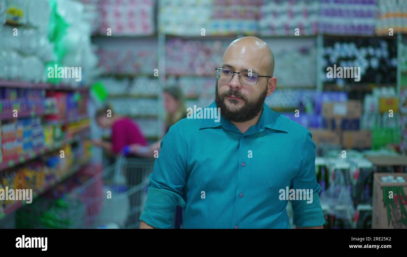 Consumer Scanning Items in Supermarket, Illustrating Modern Shopping ...