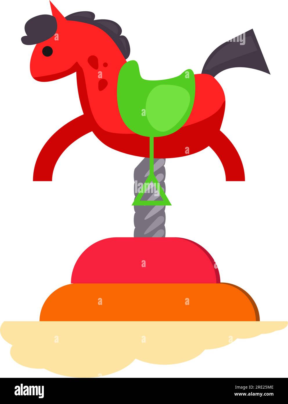 Red rocking horse vector Stock Vector Image & Art - Alamy