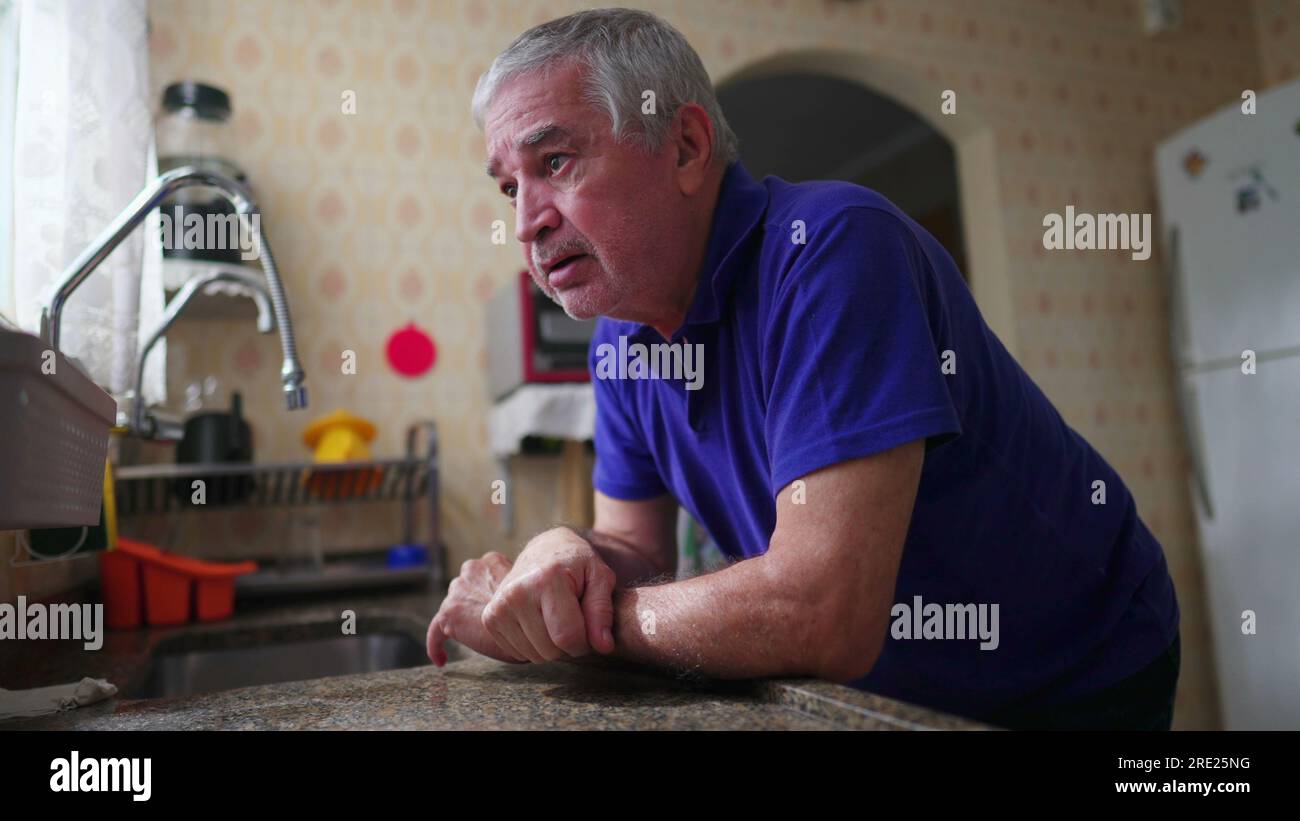 Depressed Senior Struggling in Solitude, Anxiety and stress Felt by ...