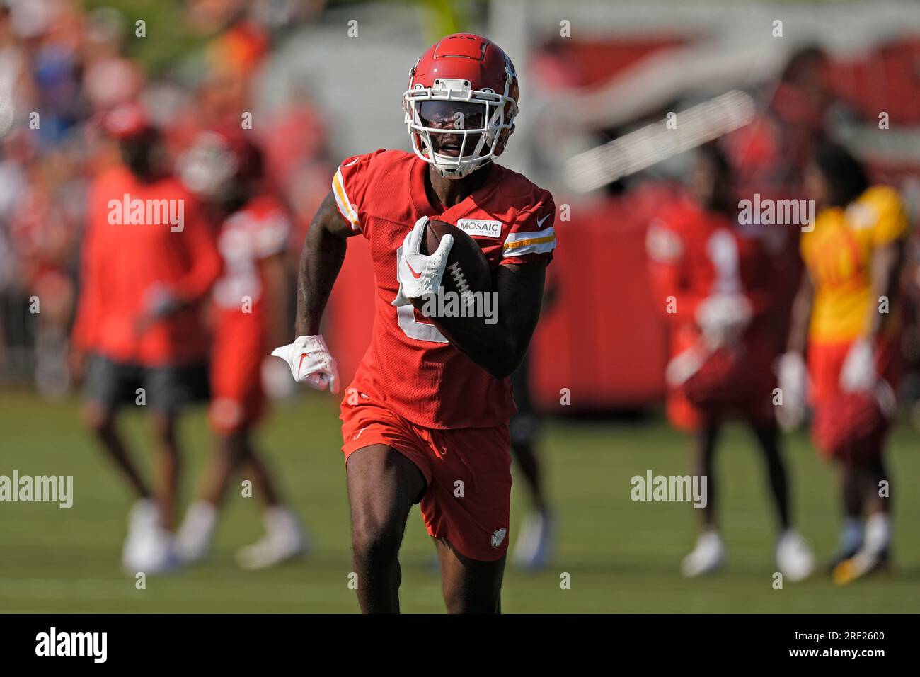 Kansas City Chiefs wide receiver Justyn Ross runs the ball at NFL ...