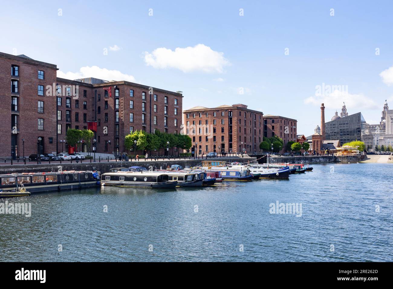 Liverpool, united kingdom May, 16, 2023 Scene of Salthouse Dock with ...