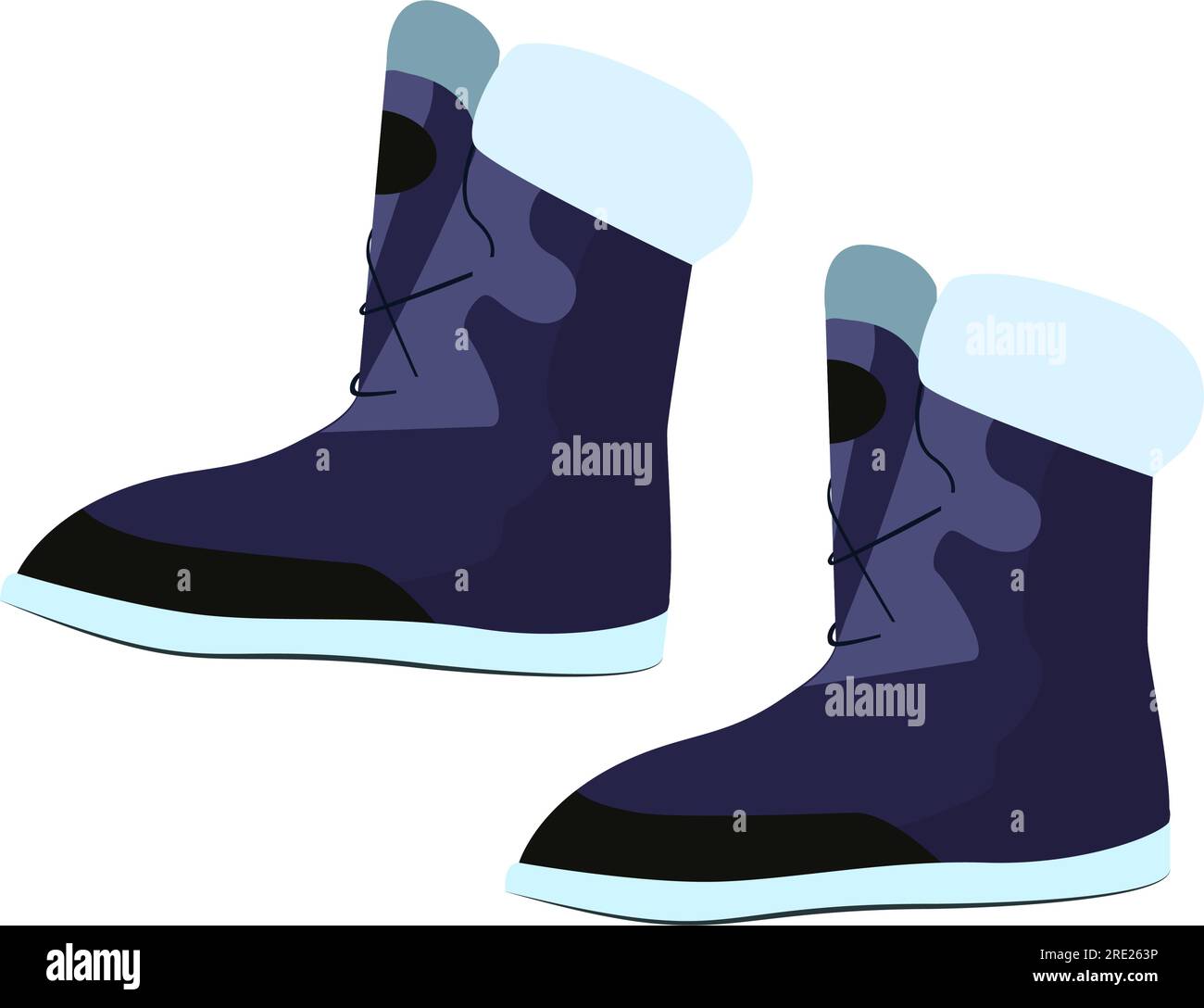 Warm blue boots illustration Stock Vector Image & Art - Alamy