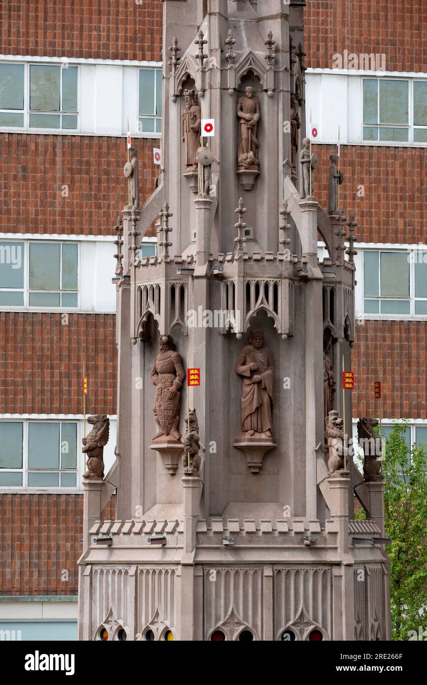 The renovated and relocated Coventry Cross, Coventry, West Midlands ...