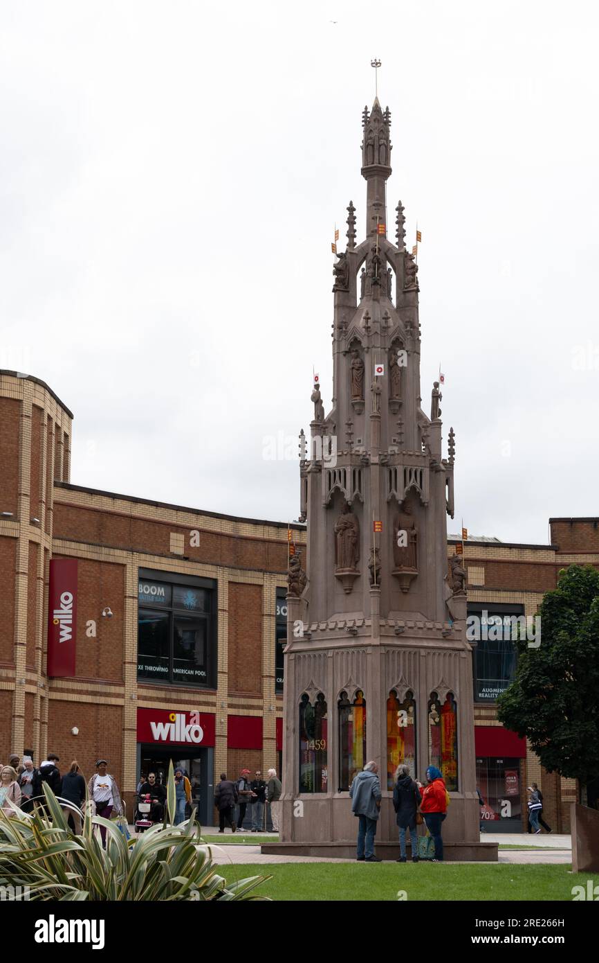 The renovated and relocated Coventry Cross, Coventry, West Midlands ...