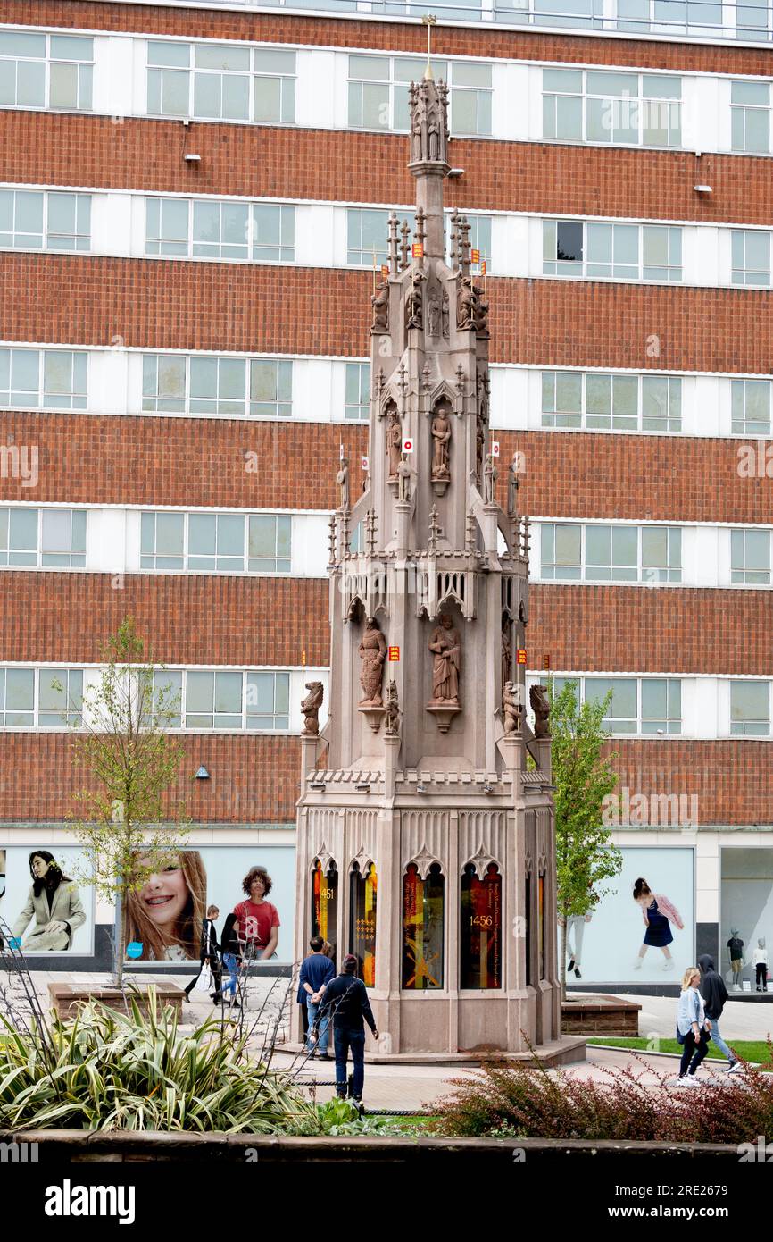 The renovated and relocated Coventry Cross, Coventry, West Midlands ...