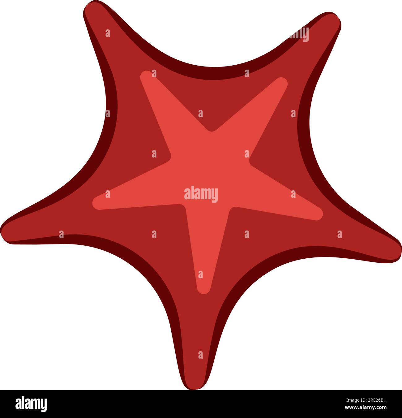 Big red starfish illustration Stock Vector Image & Art - Alamy