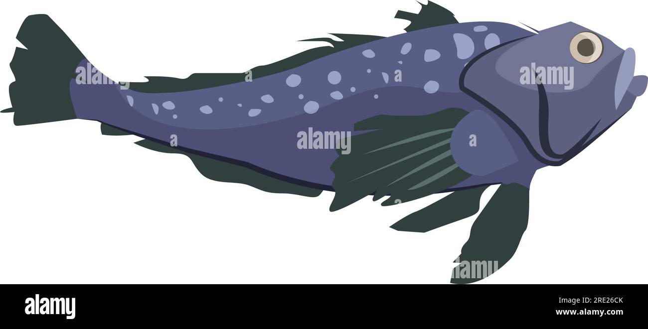 North-Atlantic spotter wolfish Stock Vector Image & Art - Alamy