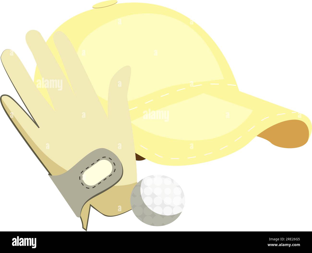 Golf cap, glove and ball vector Stock Vector Image & Art - Alamy