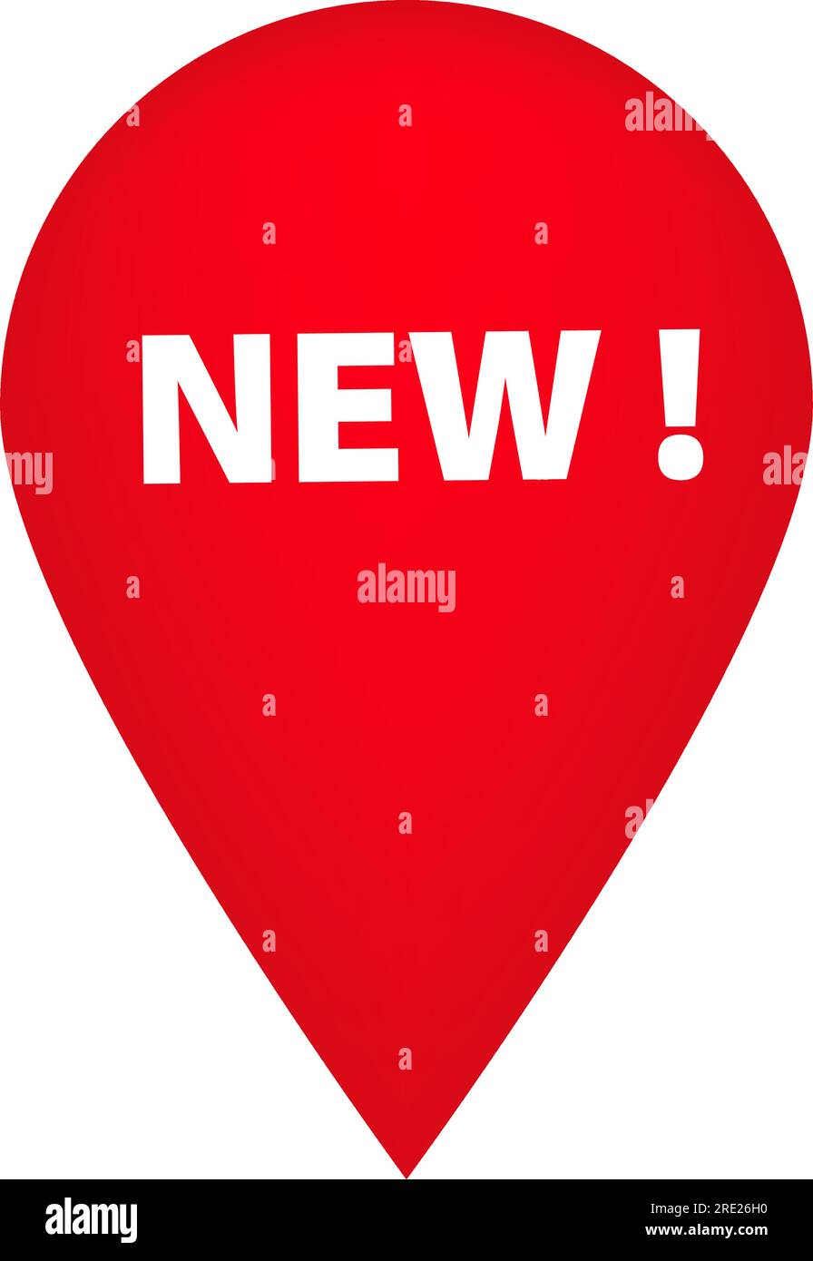 Red pointer with New tag on white background Stock Vector Image & Art ...