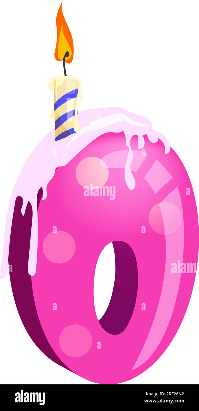 Number zero candle illustration Stock Vector Image & Art - Alamy