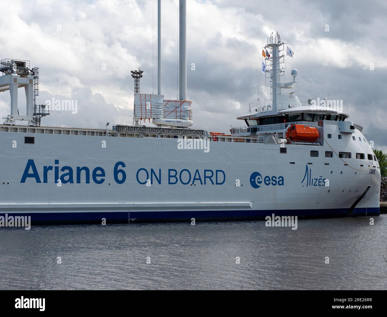 Caen, Normandy, France - July 24, 2023. Hybrid ship "Canopée" in the ...