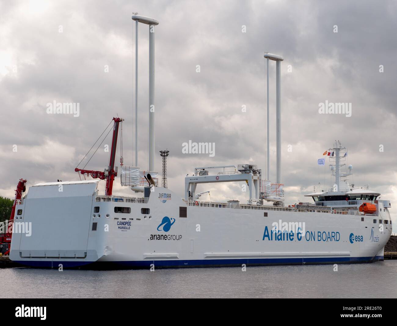 Caen, Normandy, France - July 24, 2023. Hybrid ship "Canopée" in the ...