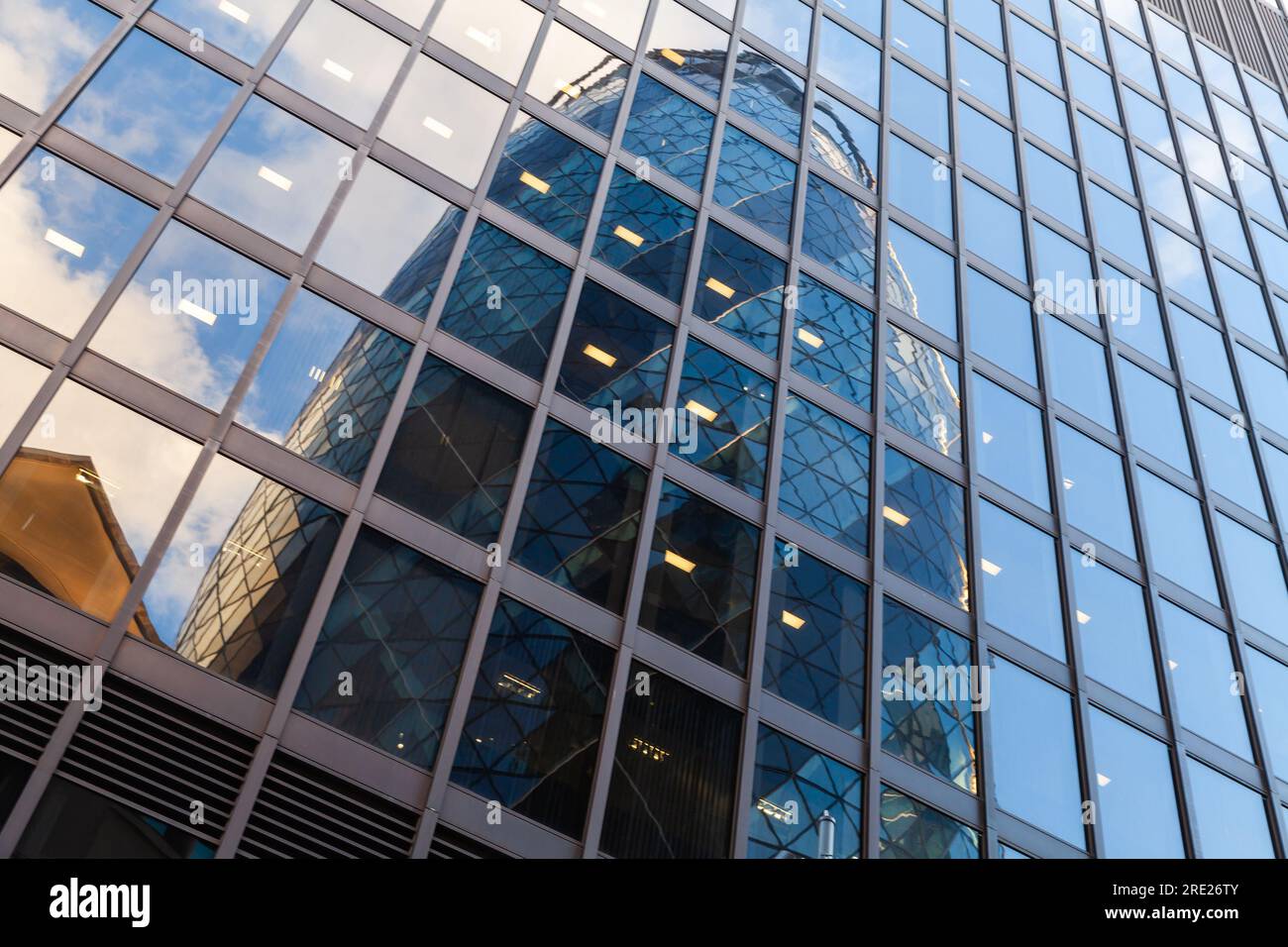 London, United Kingdom - April 25, 2019: Exterior of modern office ...