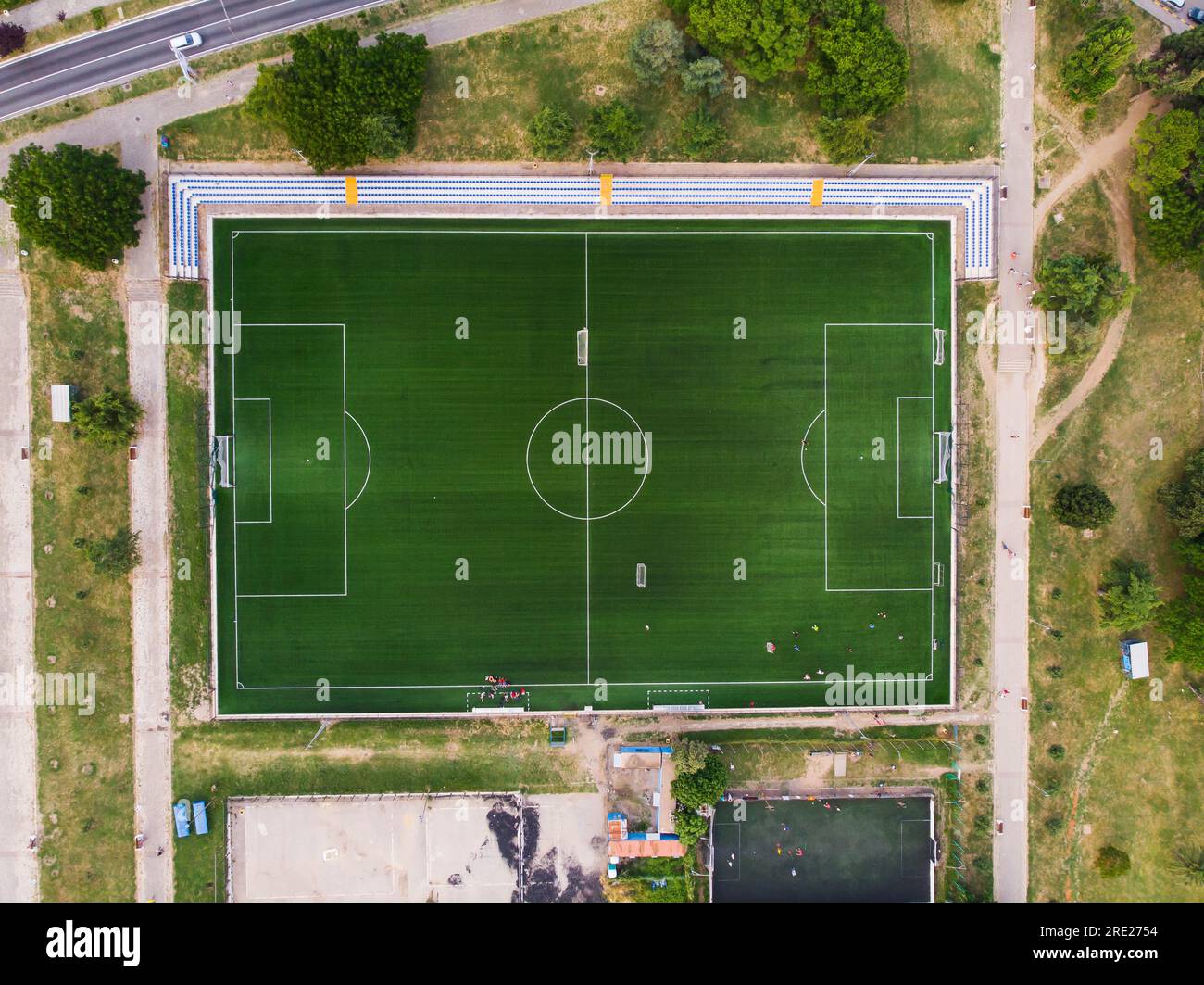 Aerial top down soccer player hi-res stock photography and images - Alamy