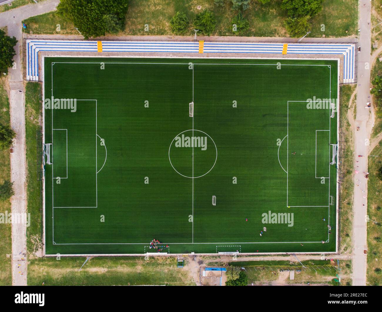 An aerial view of the football field Stock Photo - Alamy