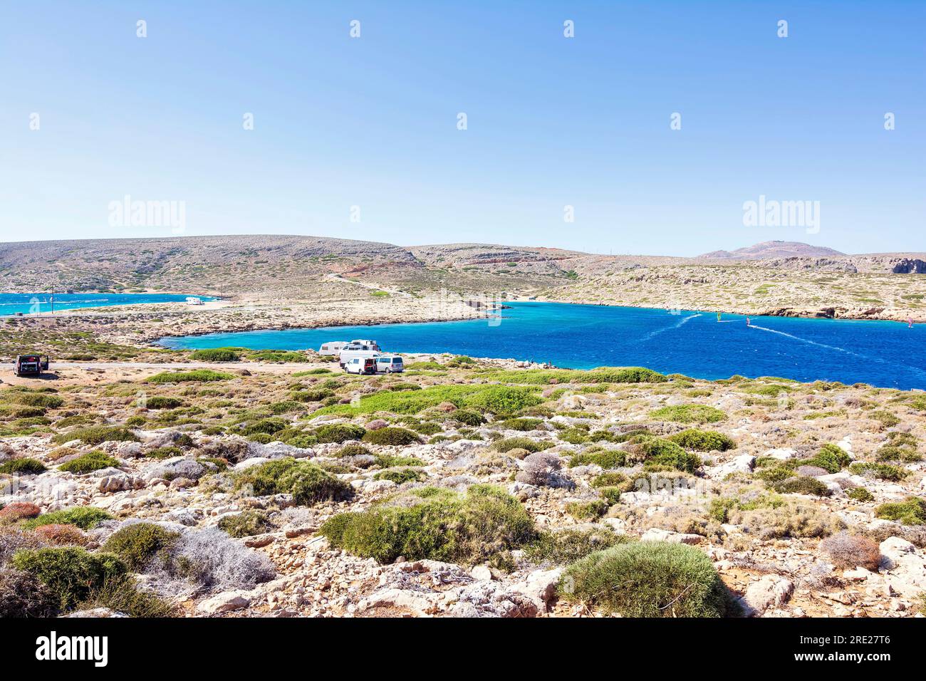 Tenda Beach, Crete, Greece. Tenda is a remote rocky area located on the ...