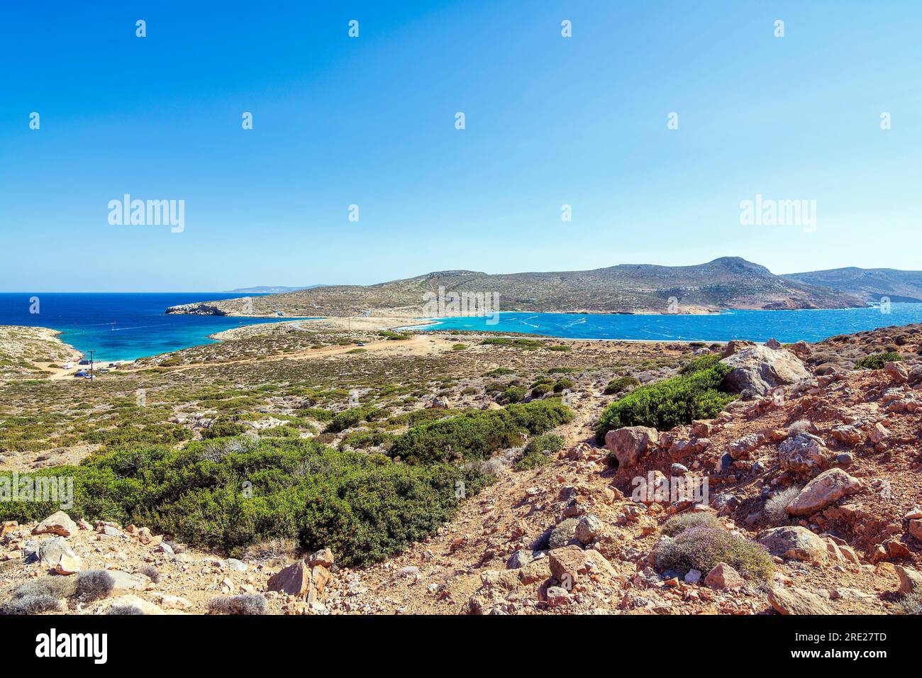 Tenda Beach, Crete, Greece. Tenda is a remote rocky area located on the ...