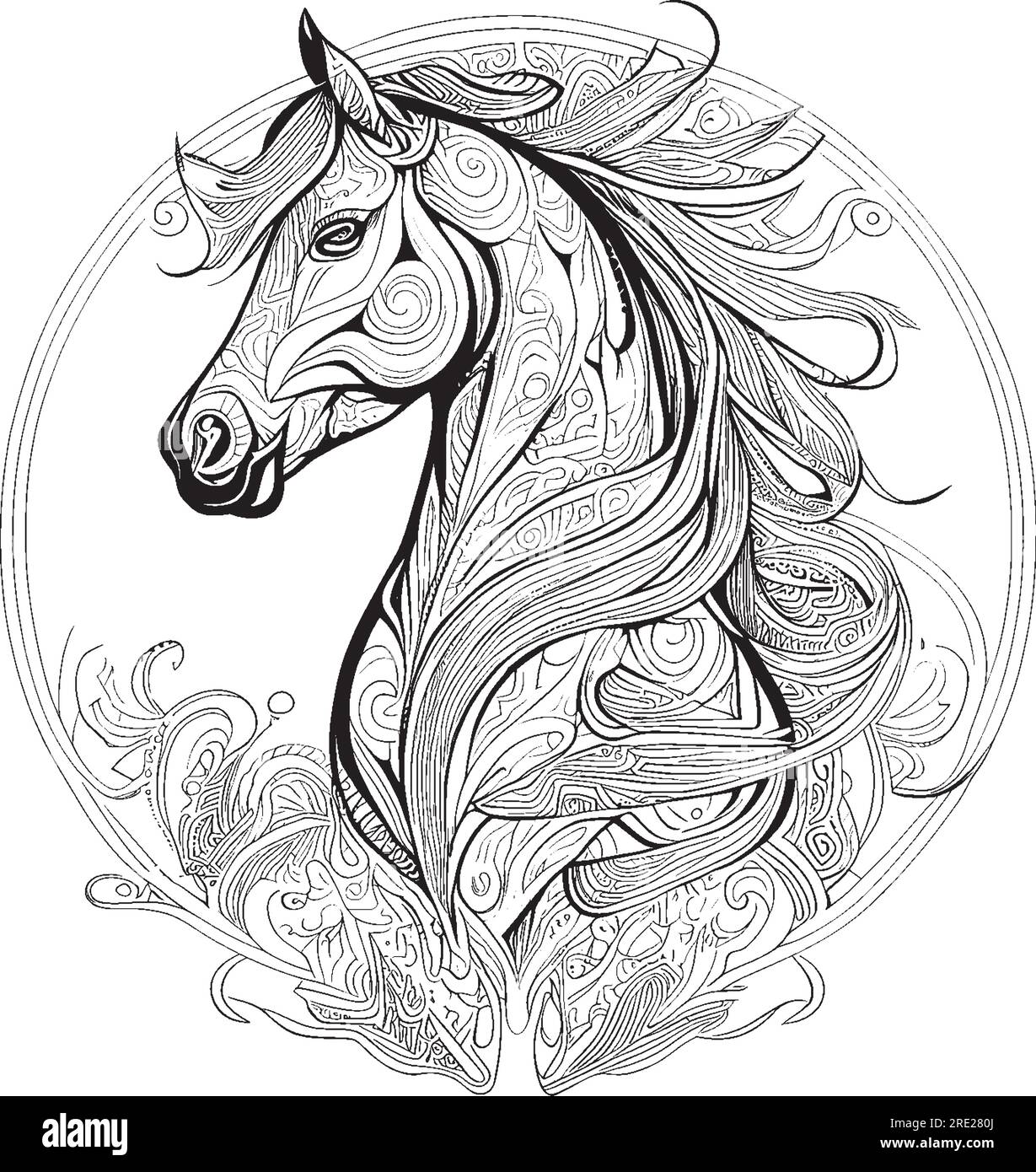 mandala coloring pages for kids and adults Stock Vector Image & Art - Alamy