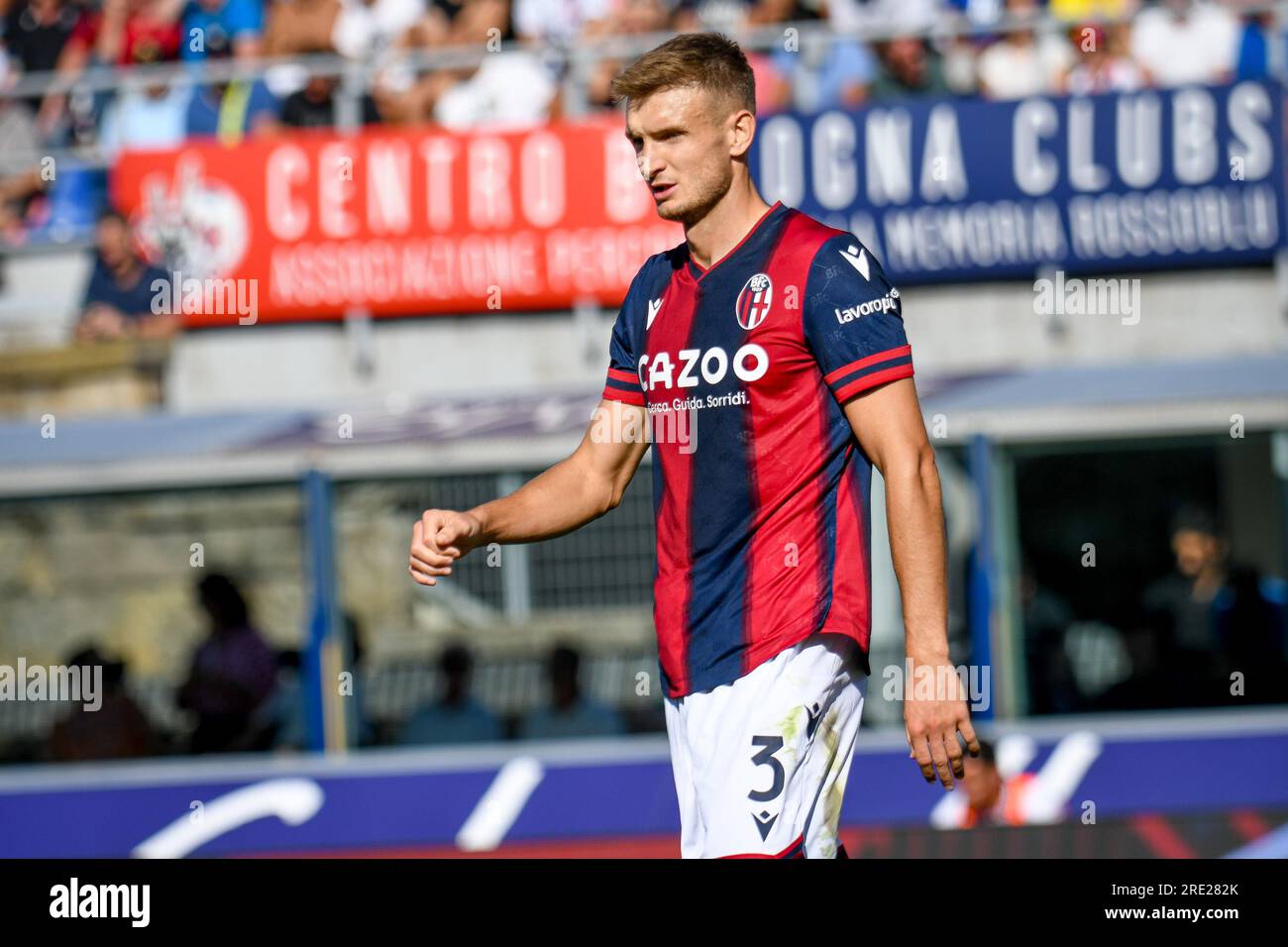 Renato dall'Ara stadium, Bologna, Italy, September 11, 2022, Bologna's Stefan Posch portrait ...