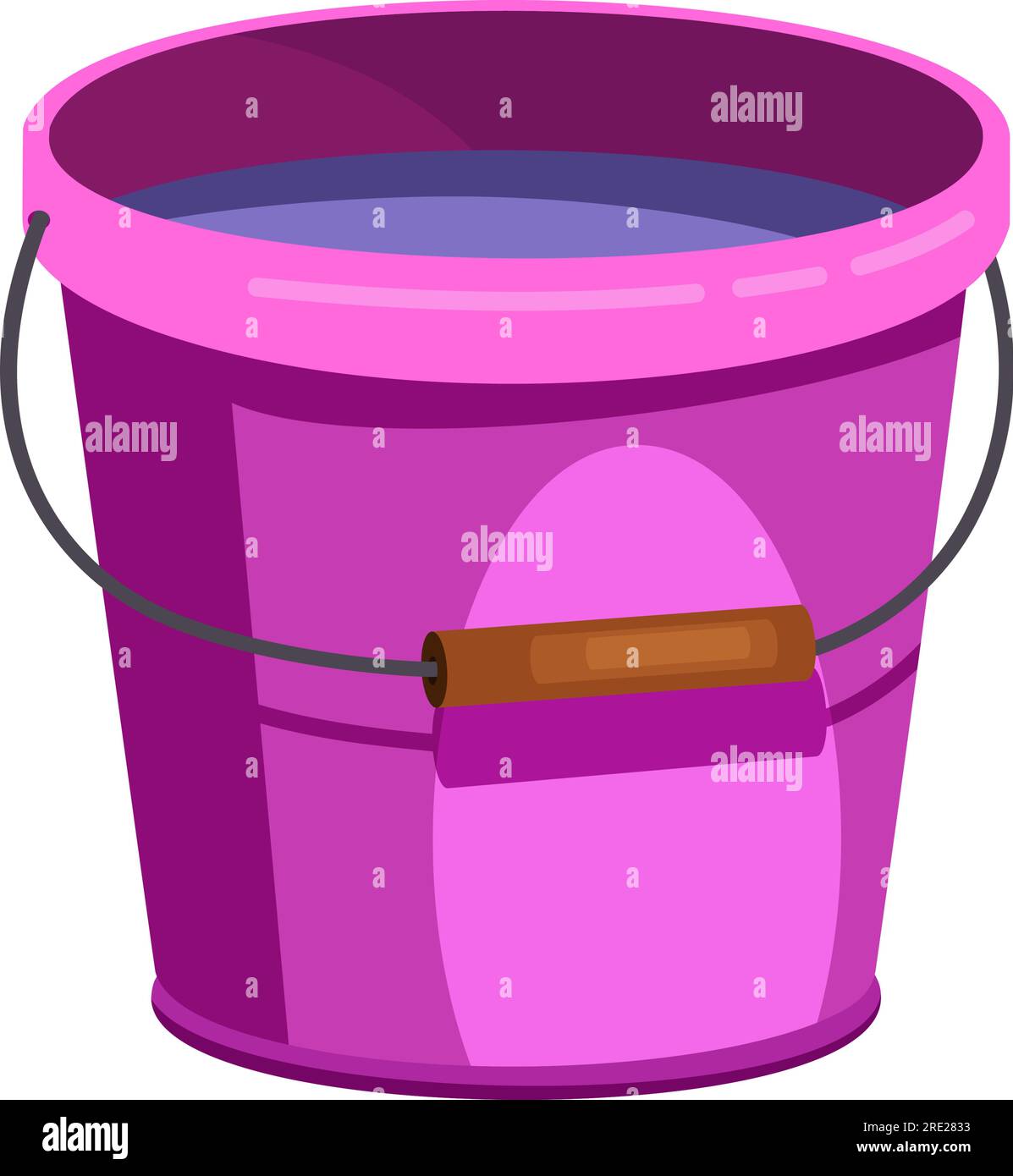Purple plastic bucket illustration Stock Vector Image & Art - Alamy