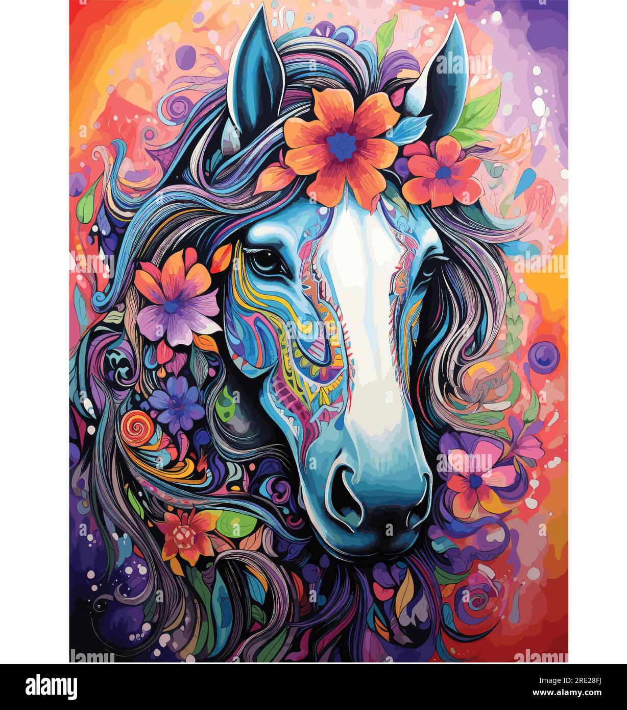 Digital horse Stock Vector Images - Alamy