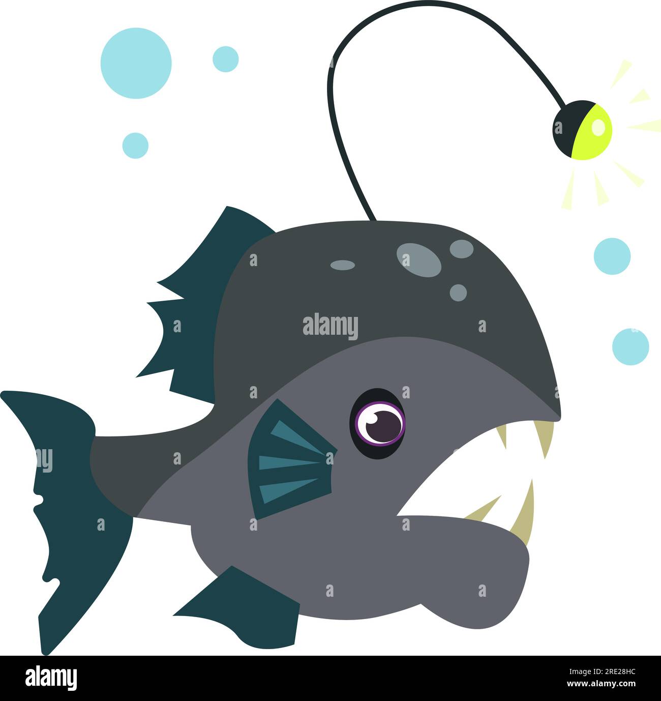 Anglerfish cartoon character hi-res stock photography and images - Alamy