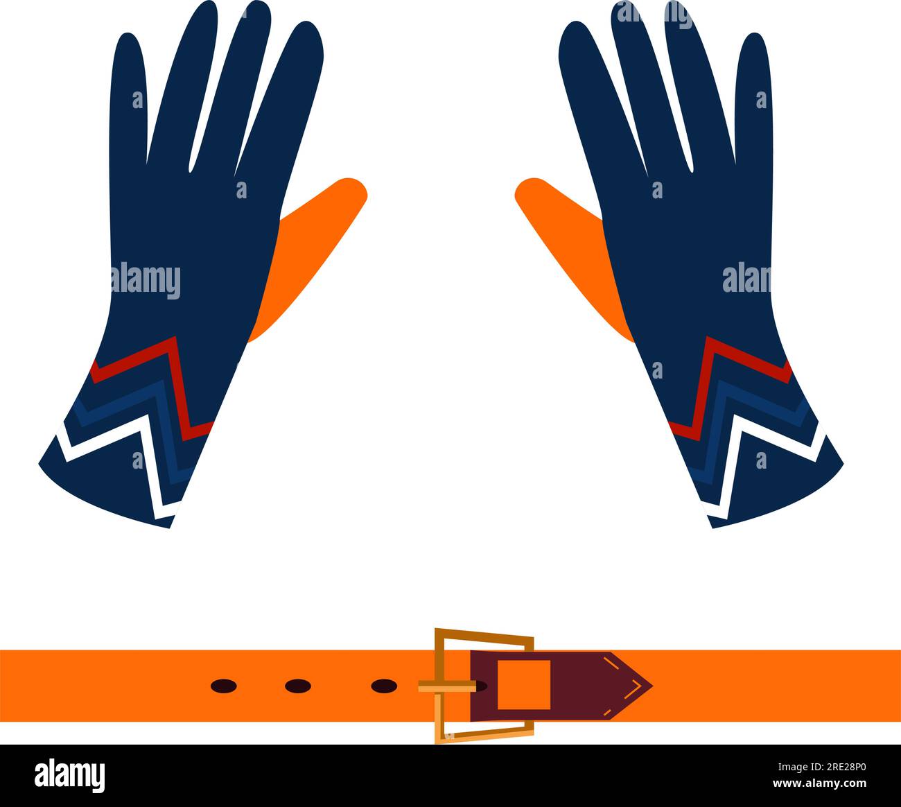 Gloves and belt illustration Stock Vector Image & Art - Alamy