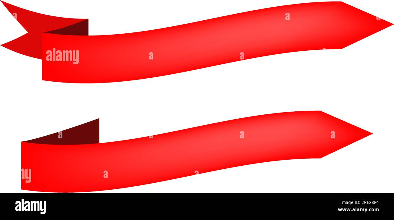 Two red bands illustration Stock Vector Image & Art - Alamy
