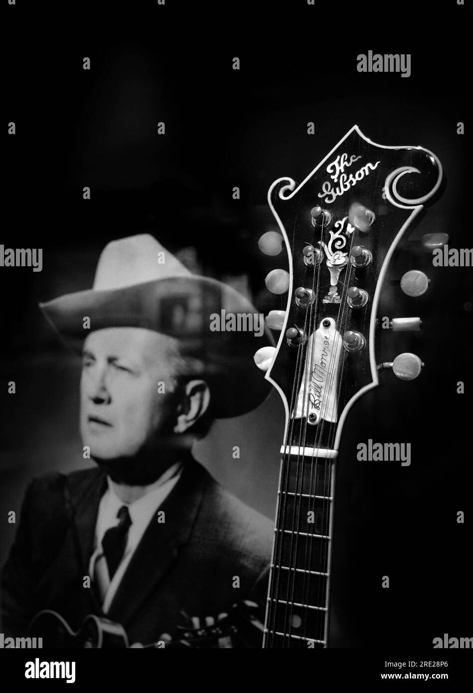 A custom-made Gibson mandolin once owned by bluegrass pioneer Bill ...