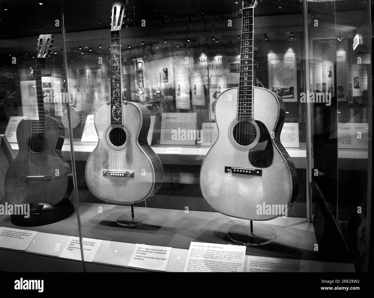 A selection of guitars once played by country music pioneer Jimmie ...