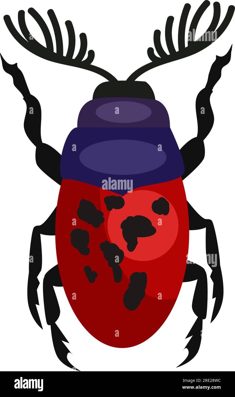Red spotted stag beetle isolated vector Stock Vector Image & Art - Alamy