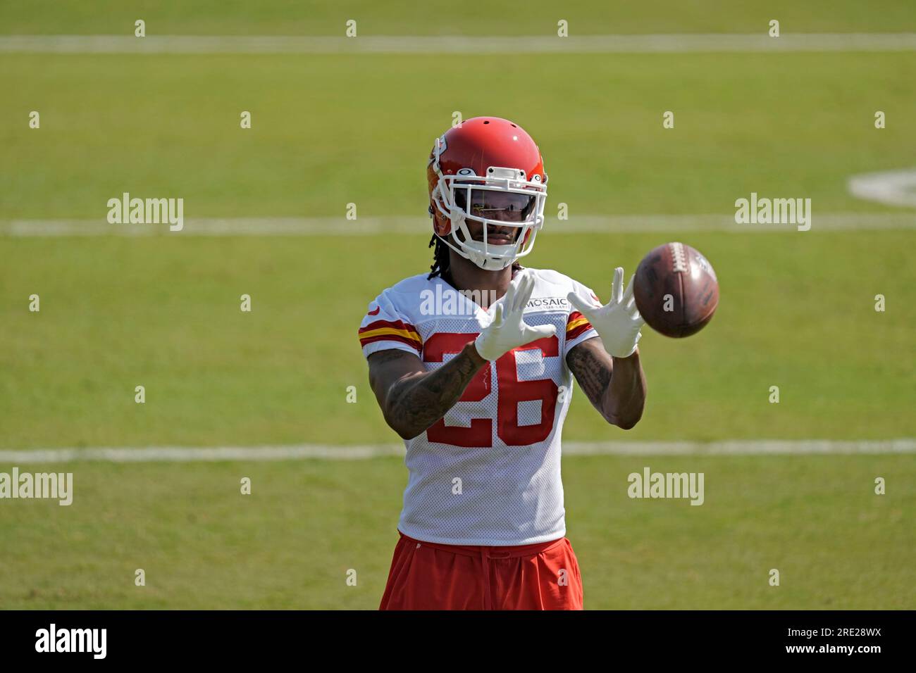 Kansas City Chiefs safety Deon Bush participates in a drill during NFL ...