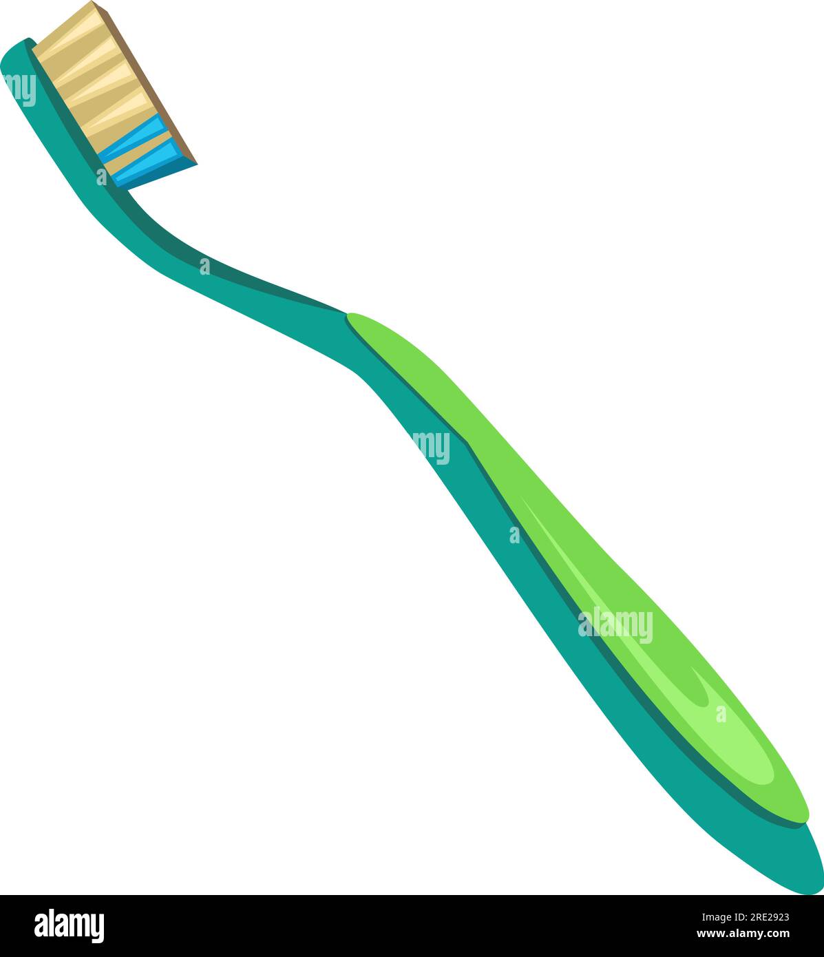 Green toothbrush illustration Stock Vector Image & Art - Alamy