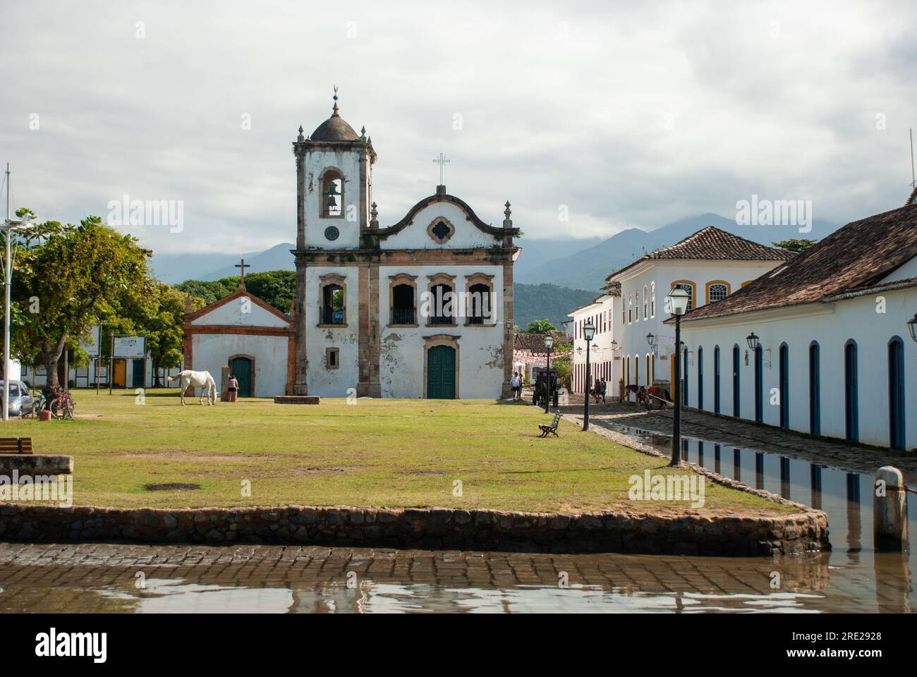 The Santa Rita de Cássia Church stands gracefully in Paraty, Rio de ...