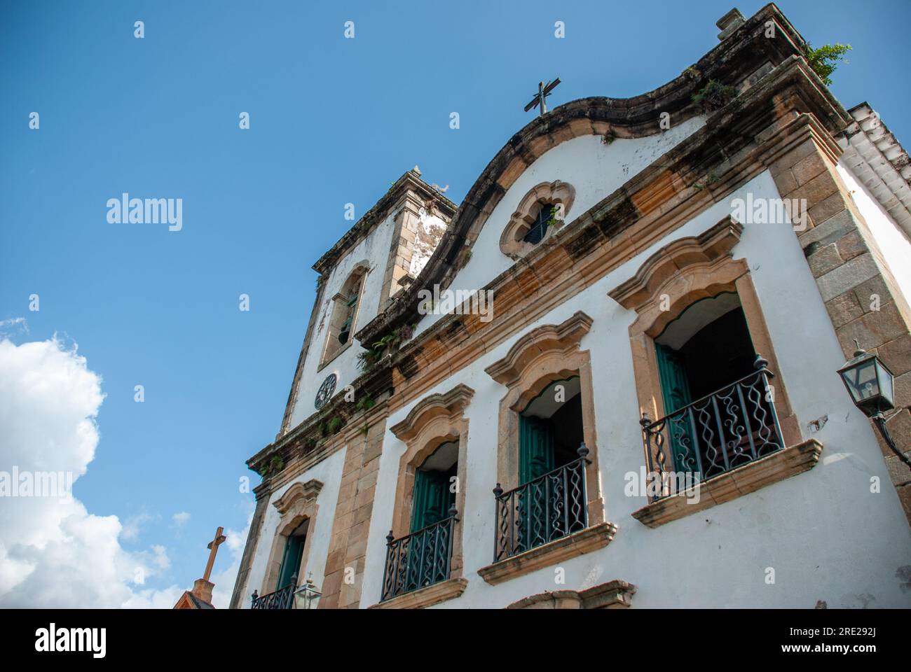 Iconic Santa Rita de Cássia Church facade in Paraty, Rio de Janeiro ...