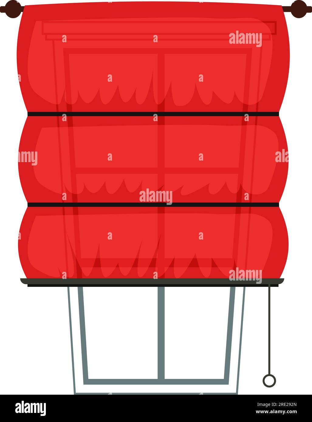 Red straight curtain illustration Stock Vector Image & Art - Alamy