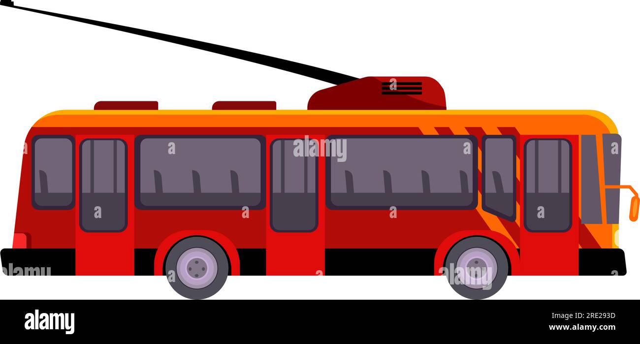Red tramway illustration Stock Vector Image & Art - Alamy