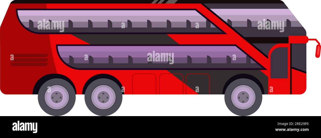 Red two-decker bus illustration Stock Vector Image & Art - Alamy