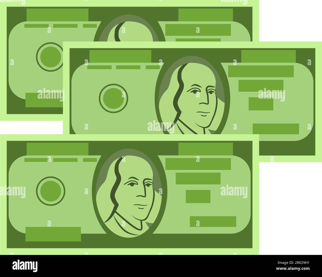 Three dollar banknotes vector Stock Vector Image & Art - Alamy