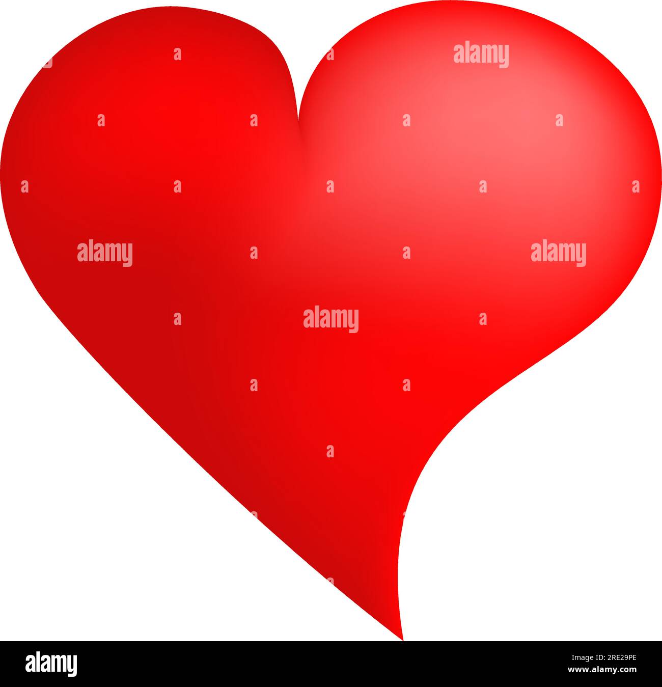 Red heart illustration Stock Vector Image & Art - Alamy