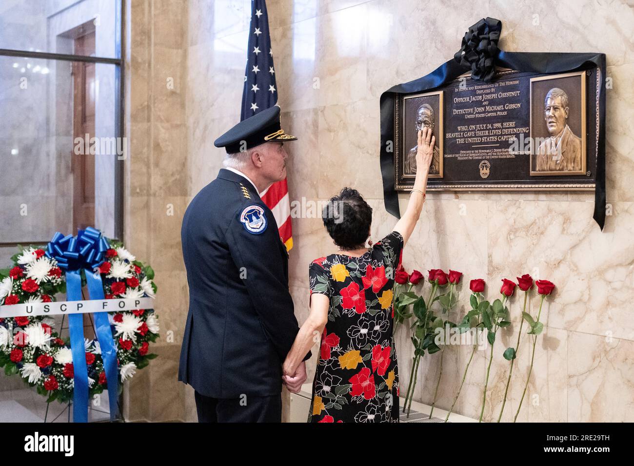 WASHINGTON - JULY 24: U.S. Capitol Police Chief Thomas Manger looks on ...