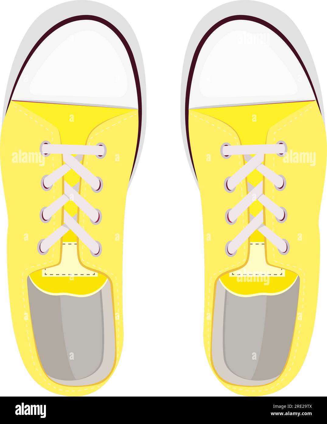 Yellow sport shoes vector illustration Stock Vector Image & Art - Alamy