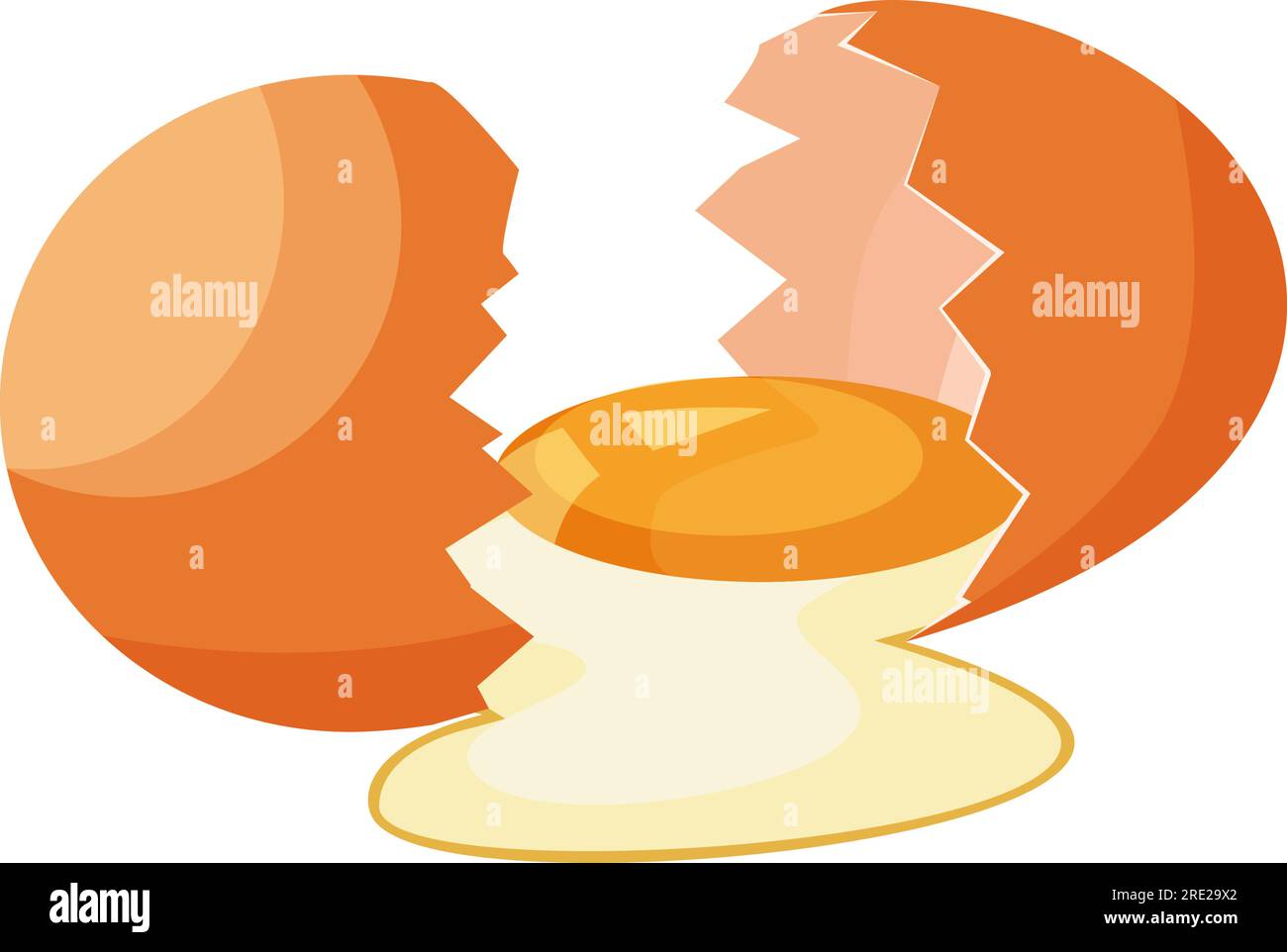 Cracked egg illustration Stock Vector Image & Art - Alamy