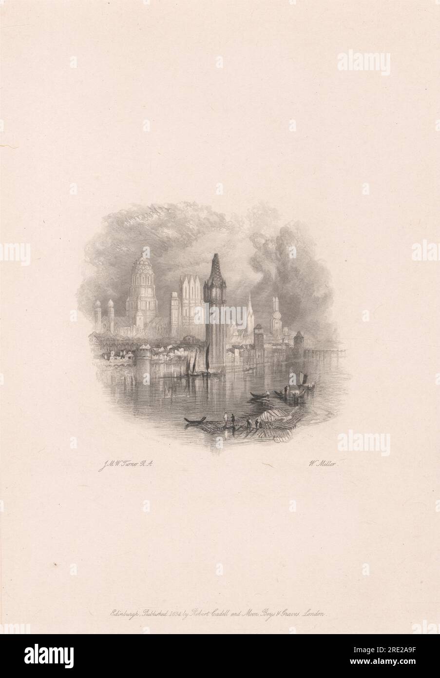 Mayence 1834 by William Miller Stock Photo - Alamy