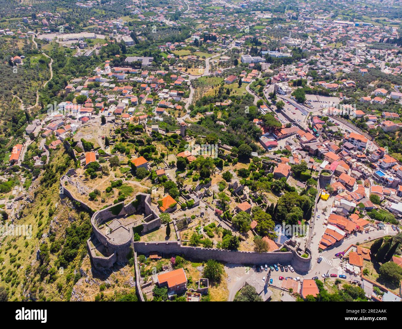 Aerial view medieval abandoned settlement hi-res stock photography and ...