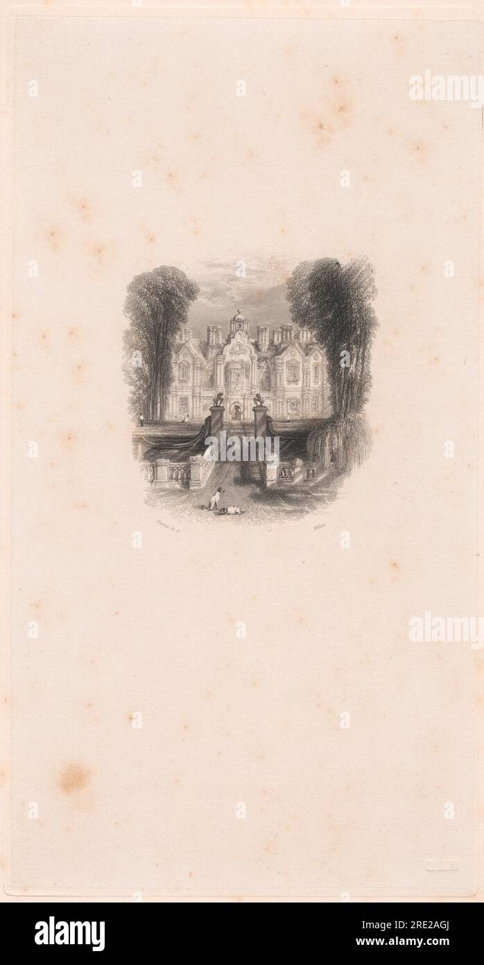 An Old Manor House 1834 by William Miller Stock Photo - Alamy