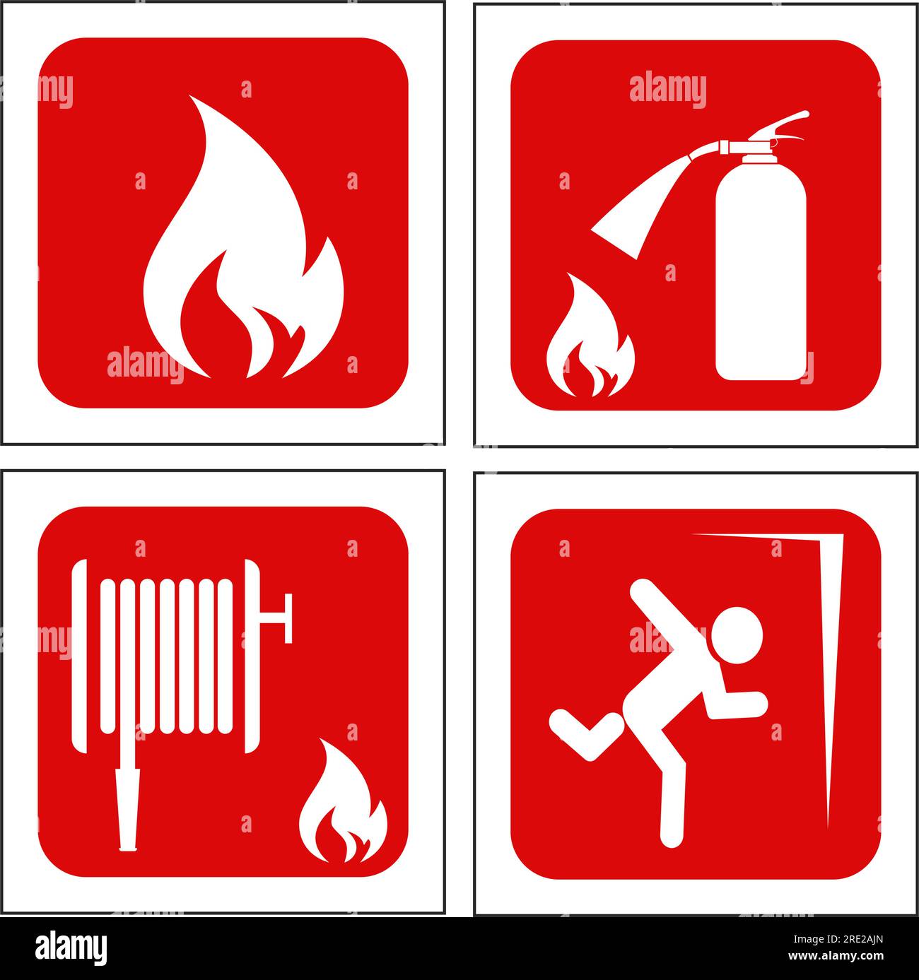 Fire prevention signs illustration Stock Vector Image & Art - Alamy