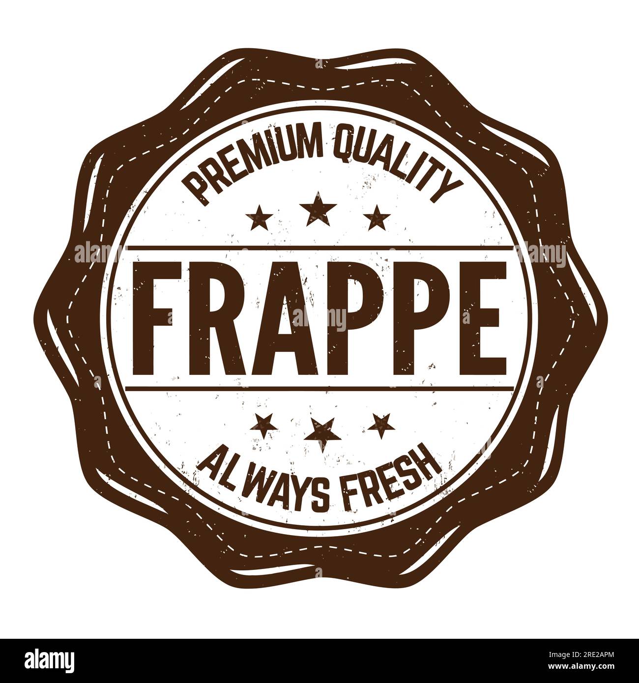 Frappe grunge rubber stamp on white background, vector illustration ...